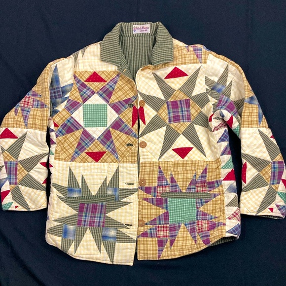 Patch Magic | Jackets & Coats | Vintage Reversible Patchwork Quilted ...